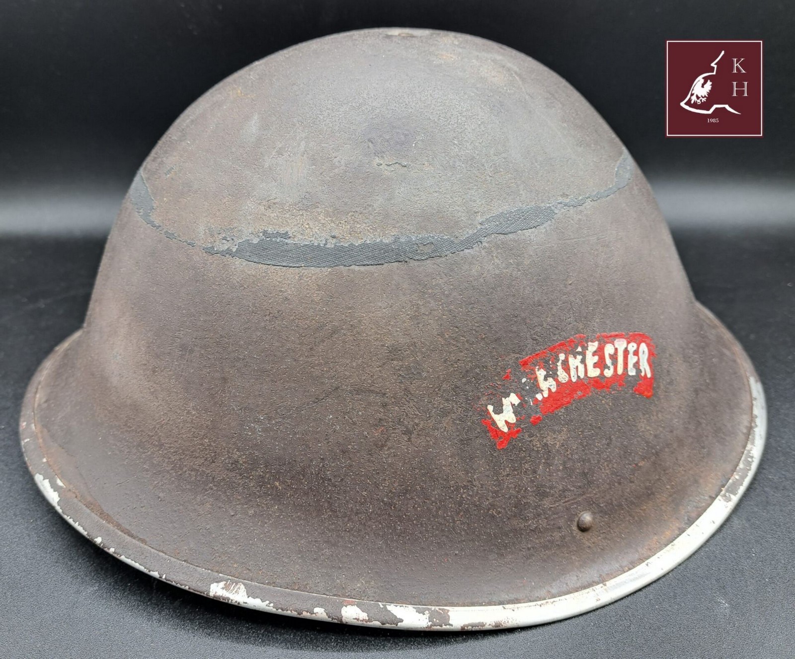 MK IV BRITISH HELMET - MANCHESTER REGIMENT TITLE - Karl Häuser