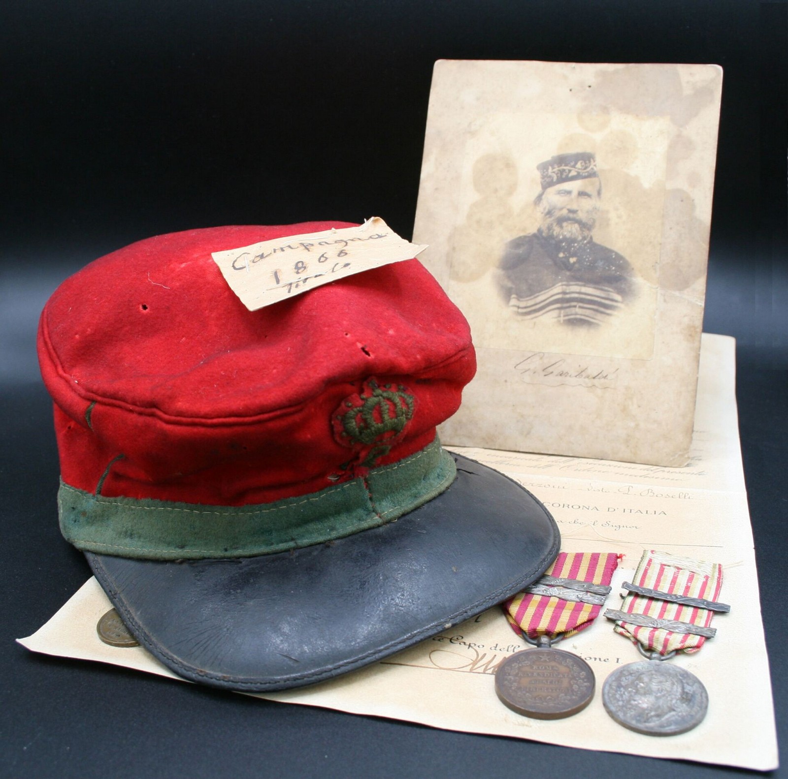 ITALIAN RISORGIMENTO - GARIBALDI'S ARMY MEMBER LOT - Karl Häuser