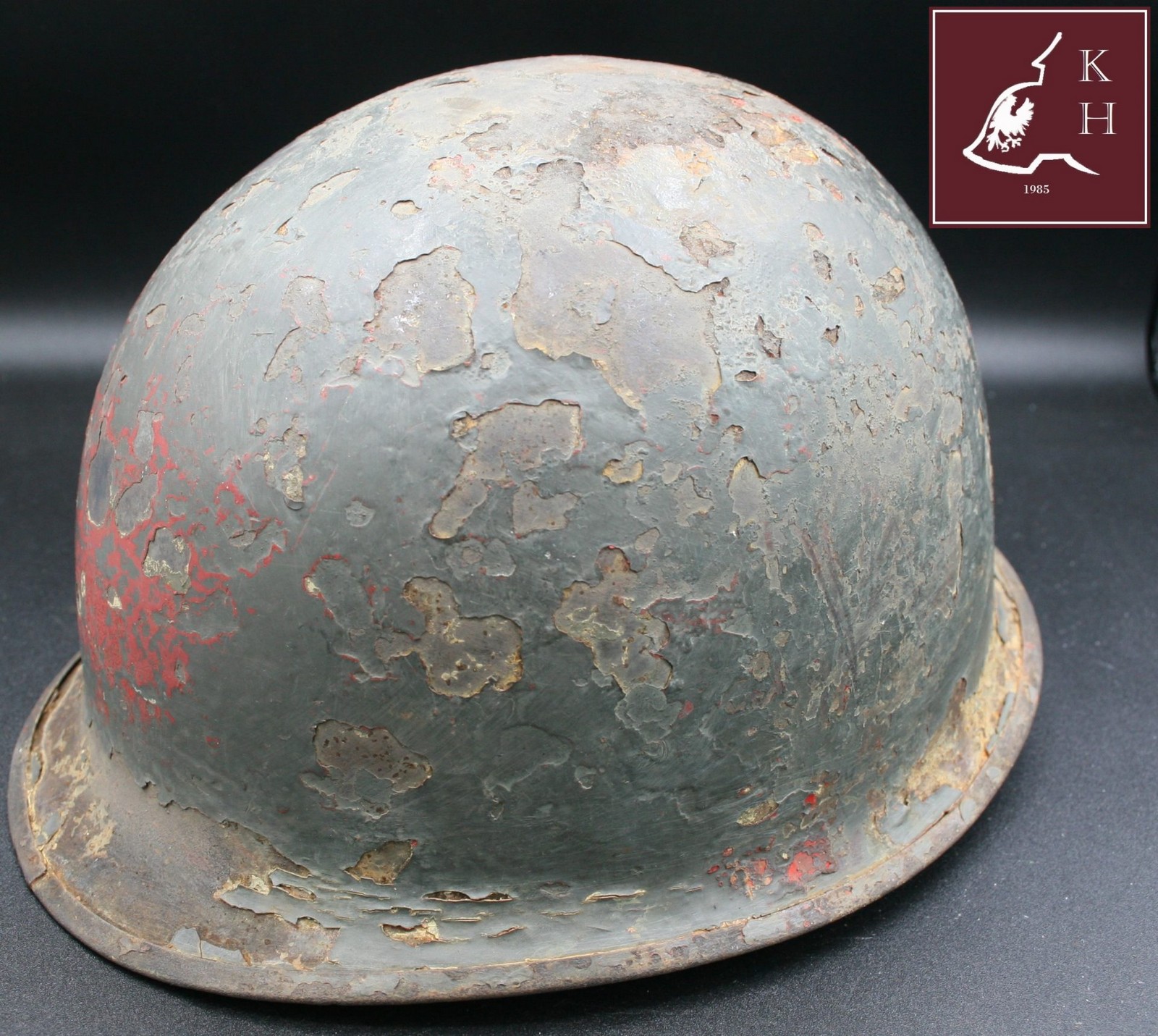 US M1 HELMET SHELL - FRONT SEAM SWIVEL BAIL - Karl Häuser