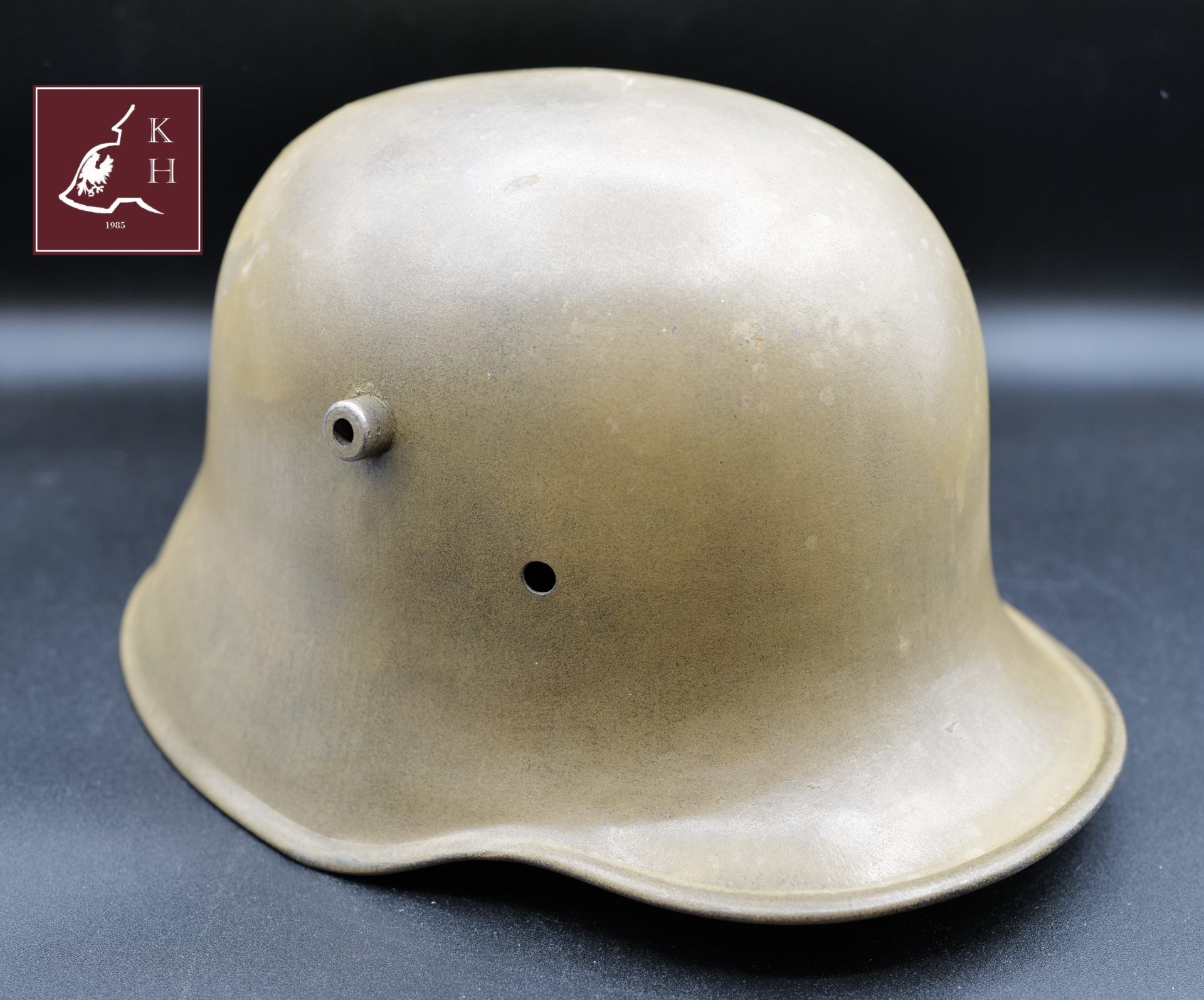WW1 German Helmet shell - overpainted after the war - Karl Häuser
