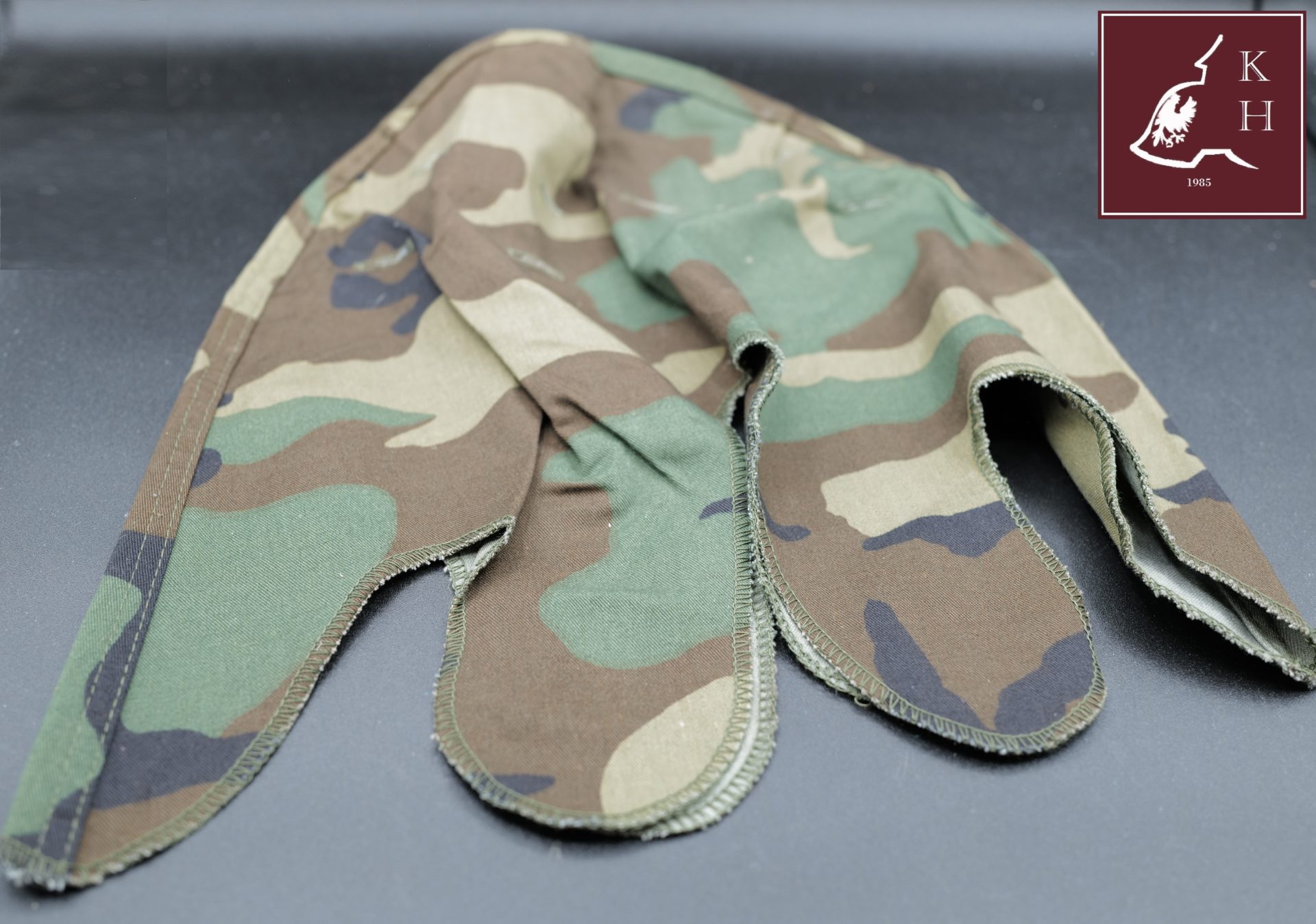 US M1 Helmet Woodland Camouflage Helmet Cover - T21 Helmet - Karl Häuser