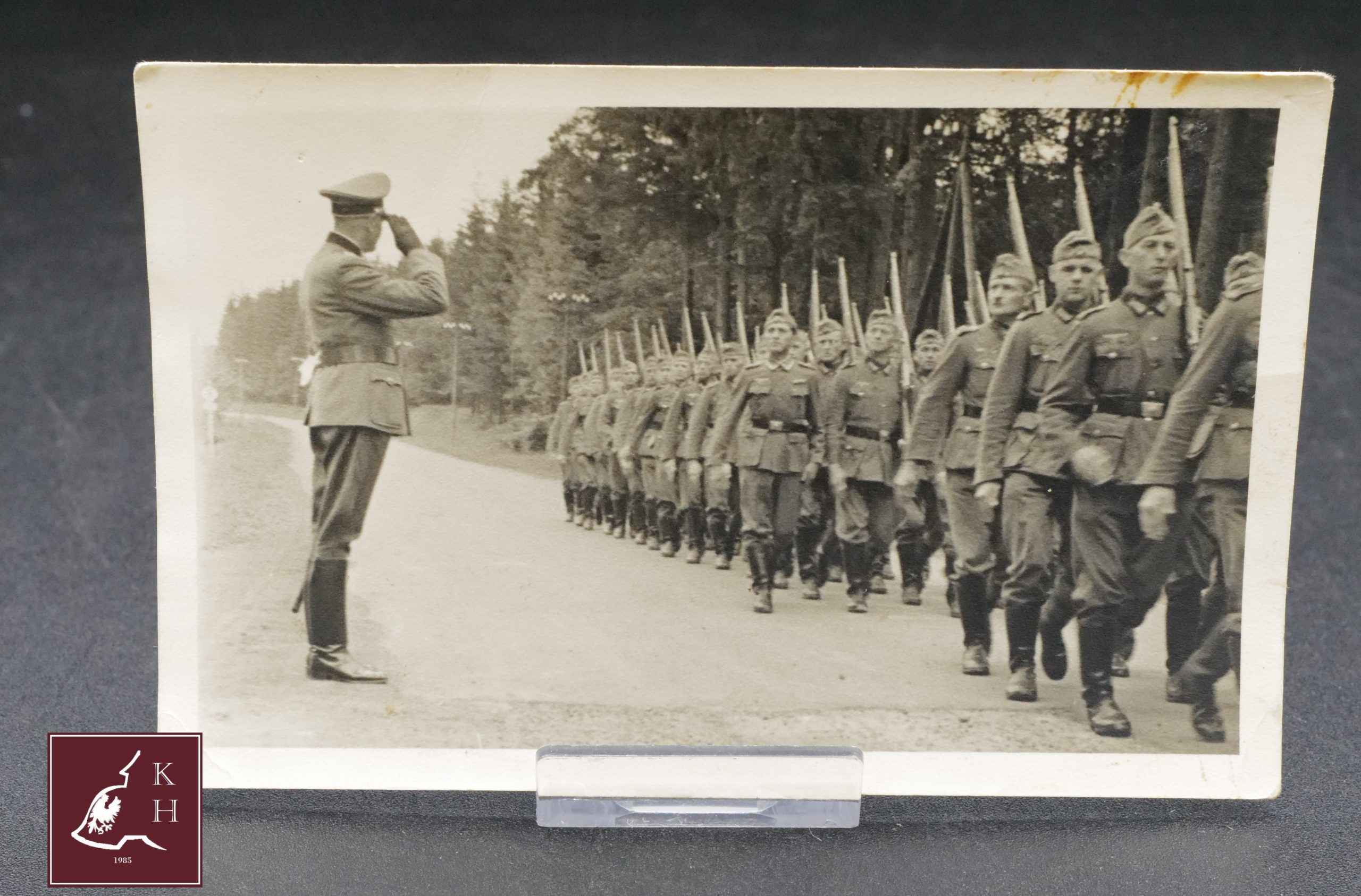 Picture of a german platoon marching - with m36 uniform - Karl Häuser