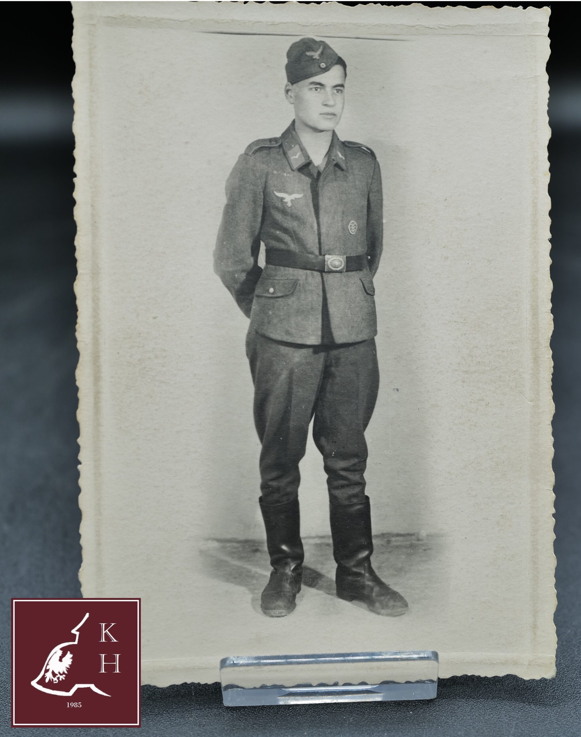 Portrait postcard of a german Luftwaffe soldier in ww2 - Karl Häuser
