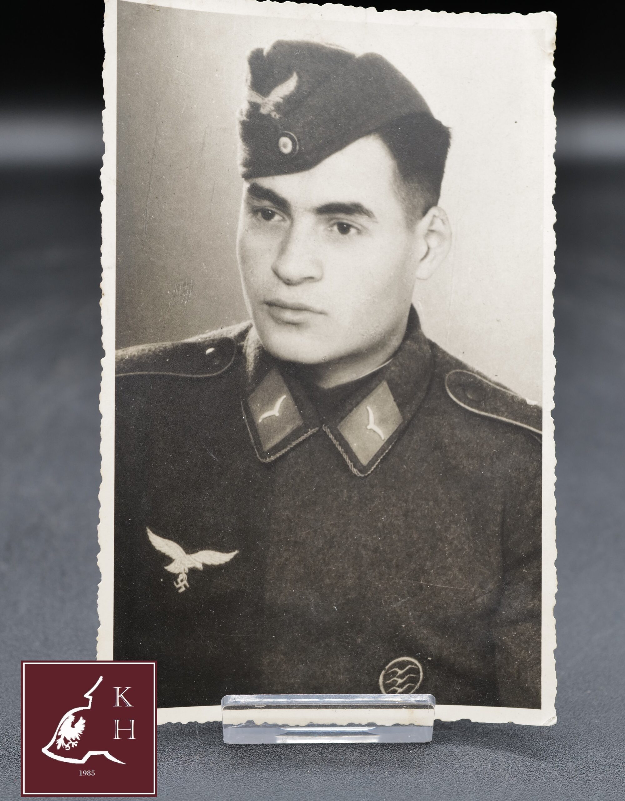 Portrait postcard of a german Luftwaffe soldier in ww2 - Karl Häuser