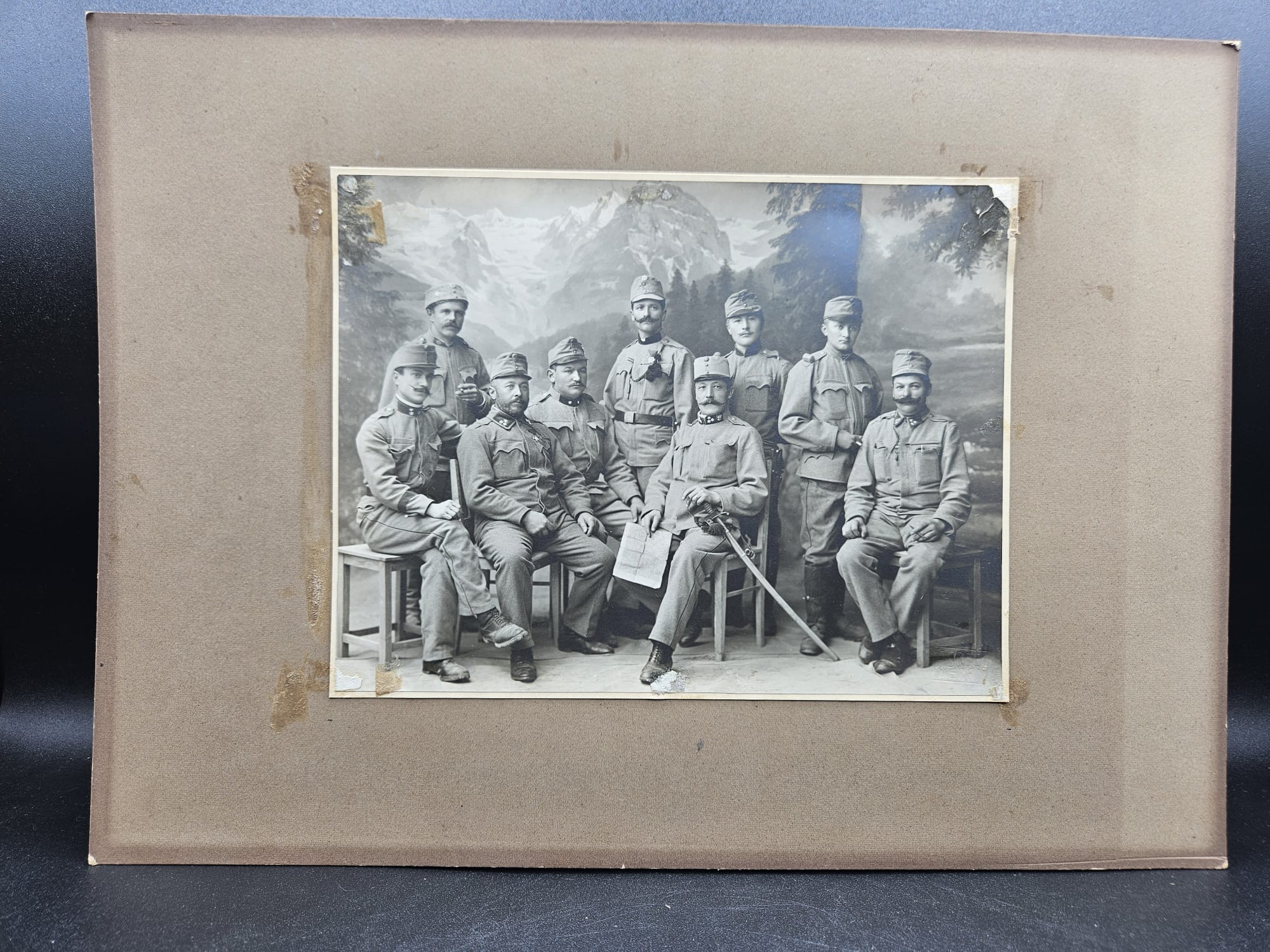 Large Group photo of austriann soldiers in ww1 - Karl Häuser